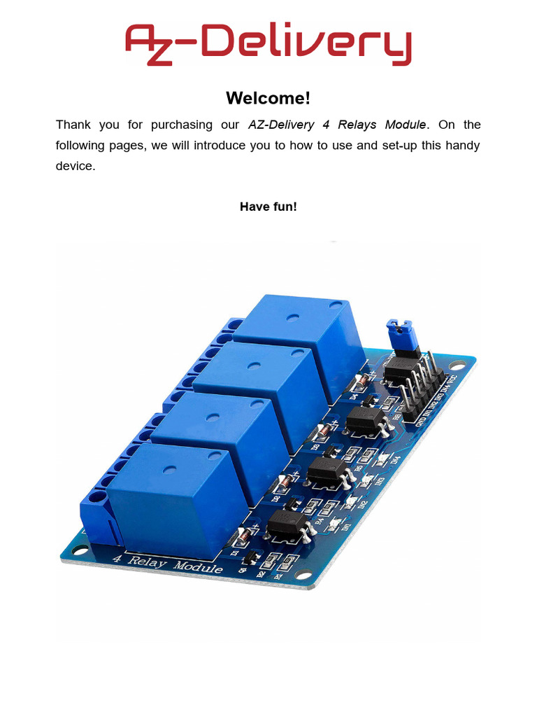 4 Relays Module ENG | PDF | Relay | Power Supply