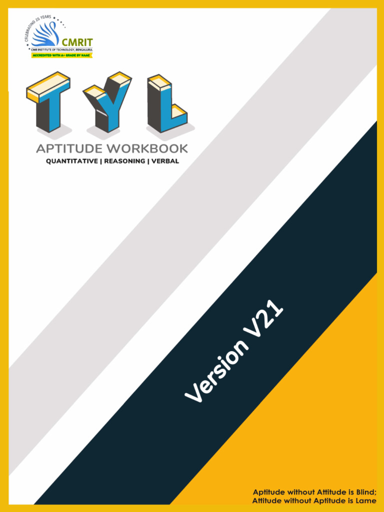 TYL Aptitude WorkBook V21 | PDF | Percentage | Mathematics