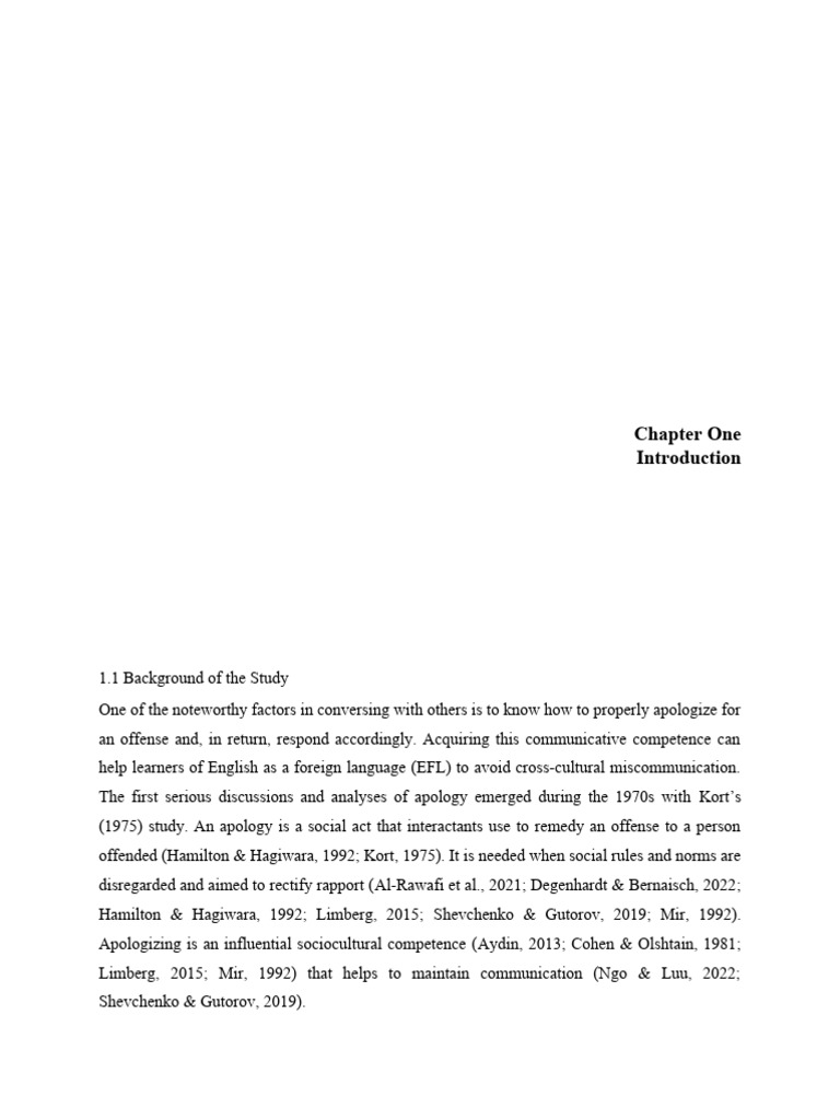 Thesis Chapter 1 - 2 | PDF | English Language | Cognitive Science