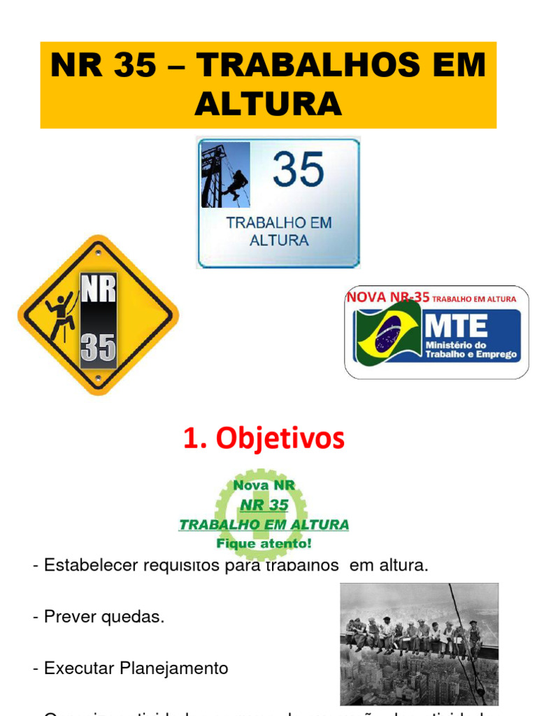NR 35 - Trabalhos em Altura | PDF | Engenharia Civil