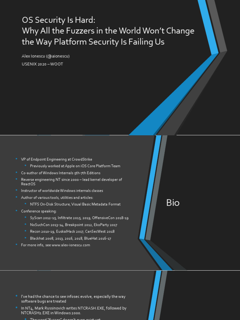 Woot20 Slides Ionescu | PDF | Software Bug | Microsoft Windows