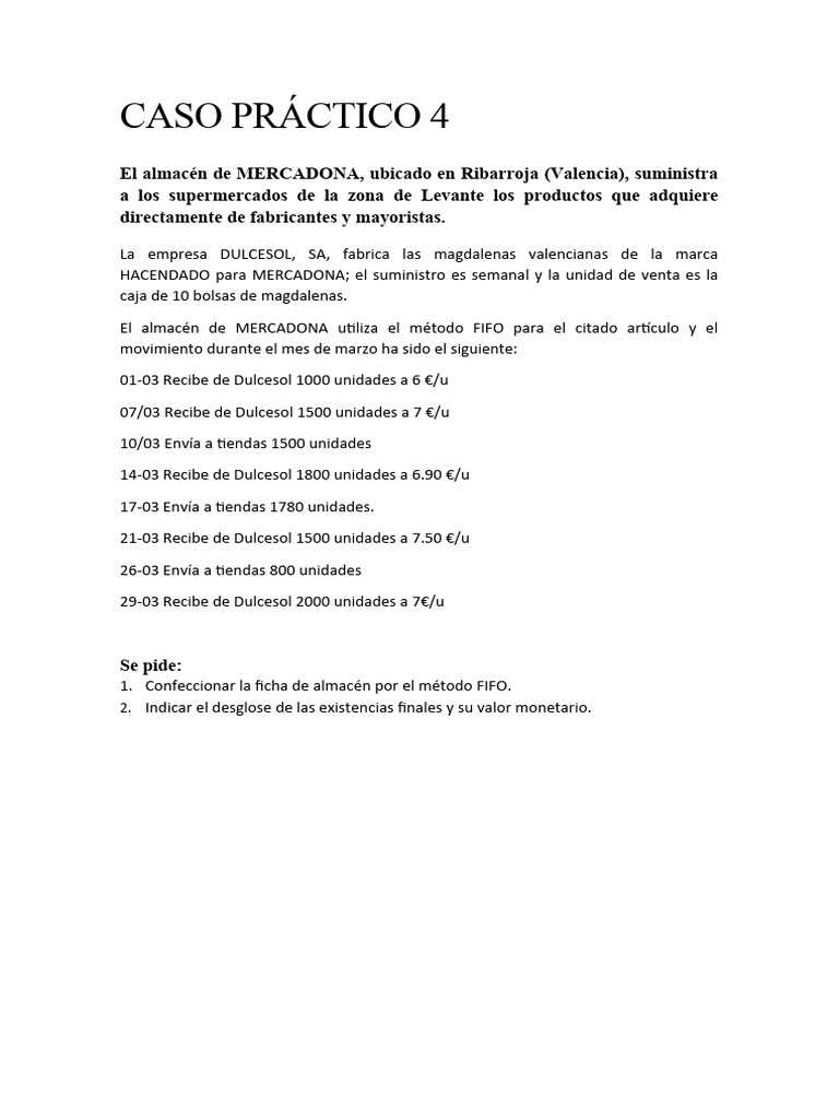 Caso Práctico PMP | PDF | Finanzas y dinero