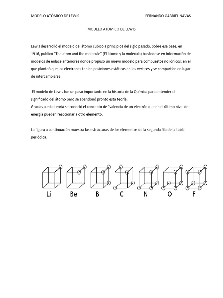 MODELO ATÓMICO DE LEWIS | PDF