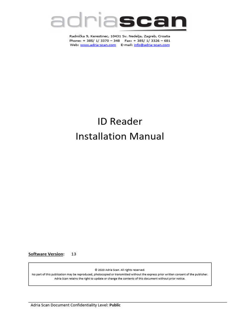 ID Reader Installation Manualote | PDF | Image Scanner | Microsoft Windows