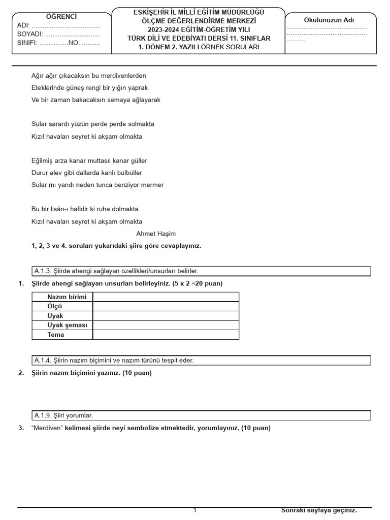 Örnek Sorulari | PDF