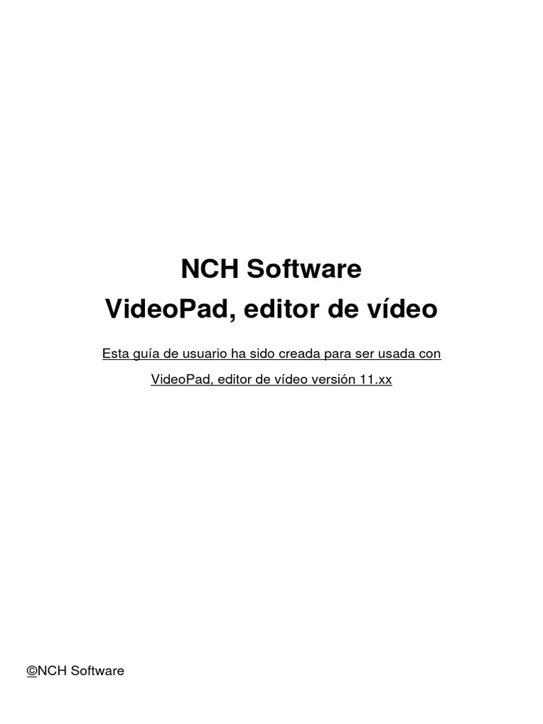 Manual VideoPad | PDF