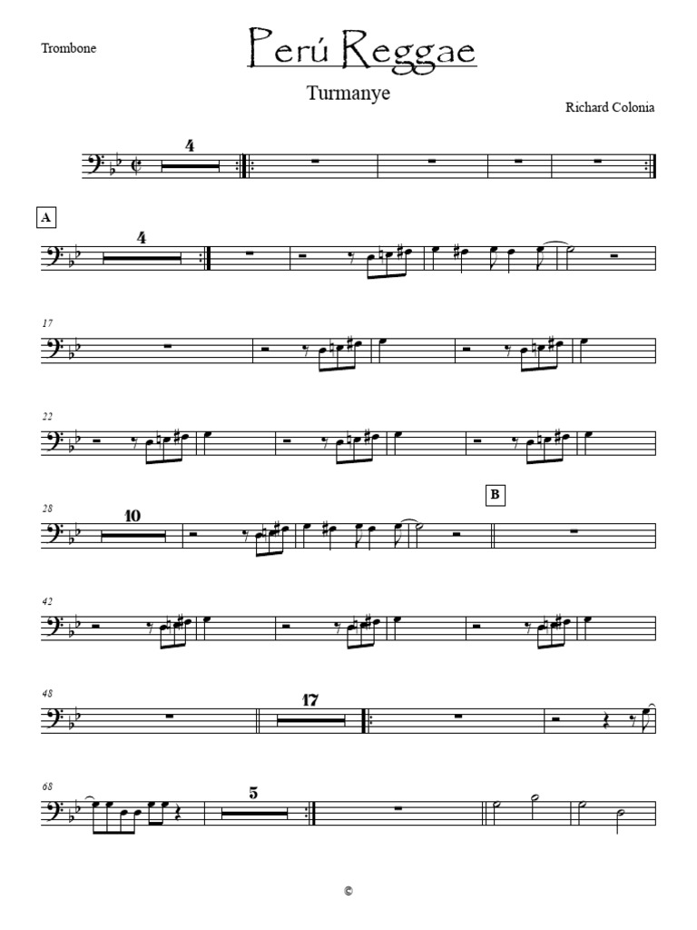 Perú Reggae - Turmanye - Trombone | PDF