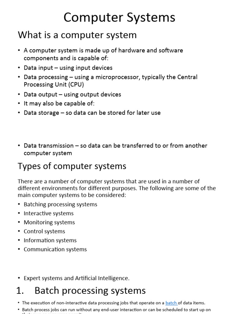 Computer Systems | PDF | Automation | Robotics Computer Systems | PDF | Automation | Robotics