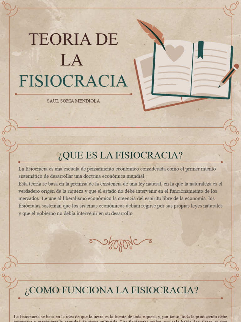 Teoría de la Fisiocracia: Fundamentos y Principios | PDF | Riqueza ...