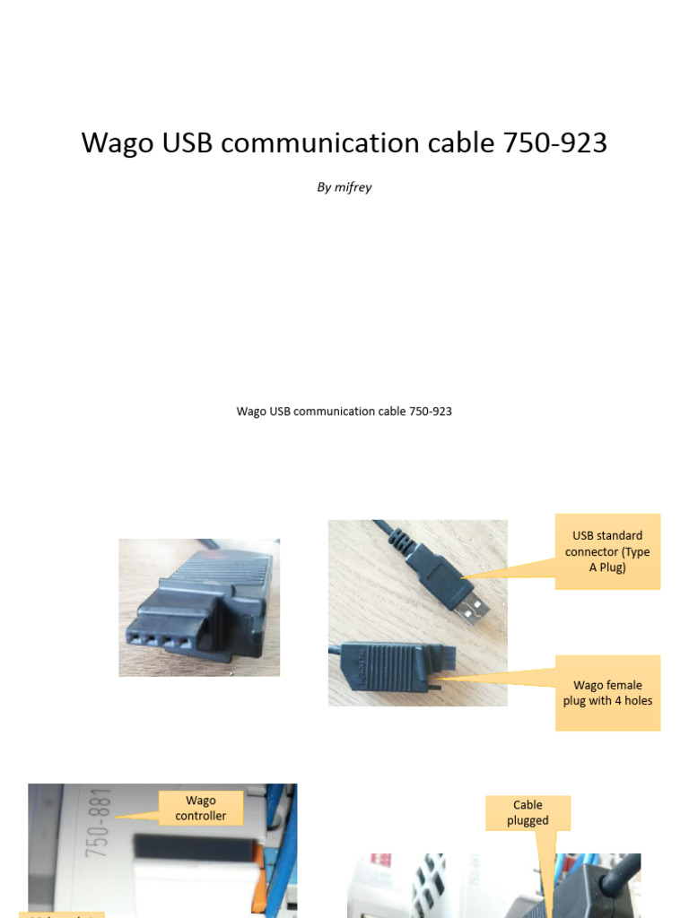 Usb Communication Cable 750-923 | PDF | Electrical Connector | Usb