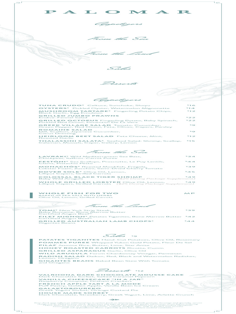 Prima Palomar Mobile-Menu 010423 | PDF | Salad | Asian Cuisine