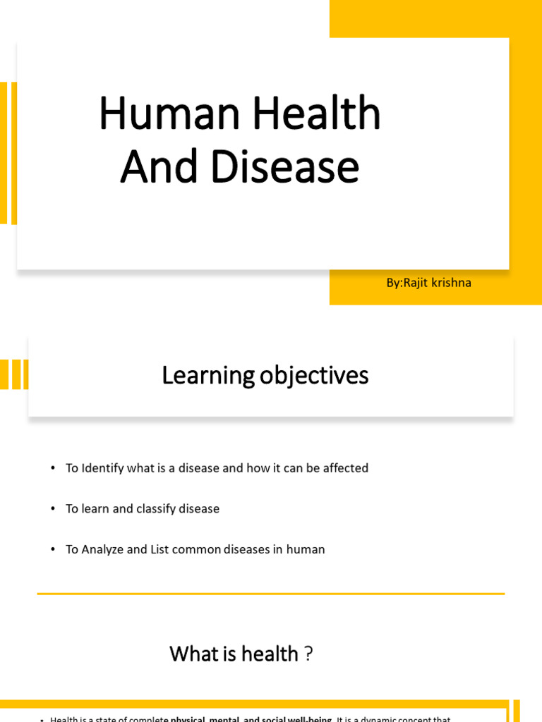 Human Health - and Disease | PDF