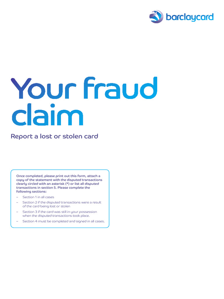 Lost/Stolen Card Reporting Form | PDF