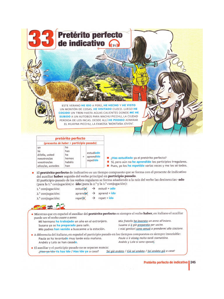 Preterito Perfecto | PDF