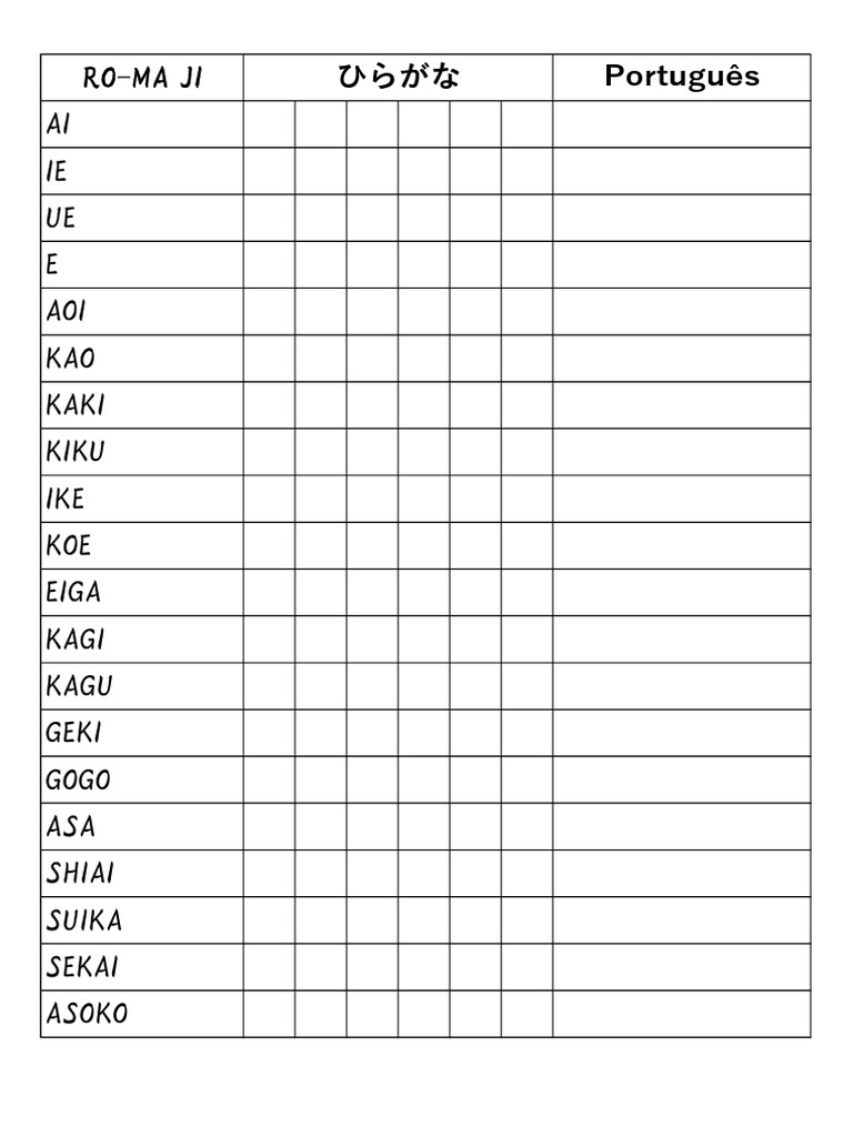 Hiragana Renshu | PDF