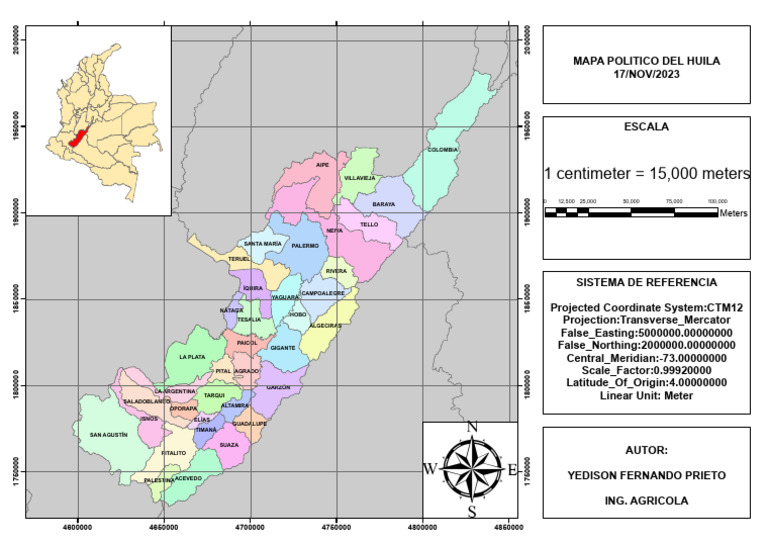 Mapa Politico Del Huila | PDF