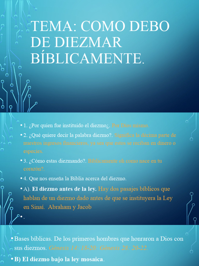 Estudio Sobre El Diezmo. | PDF