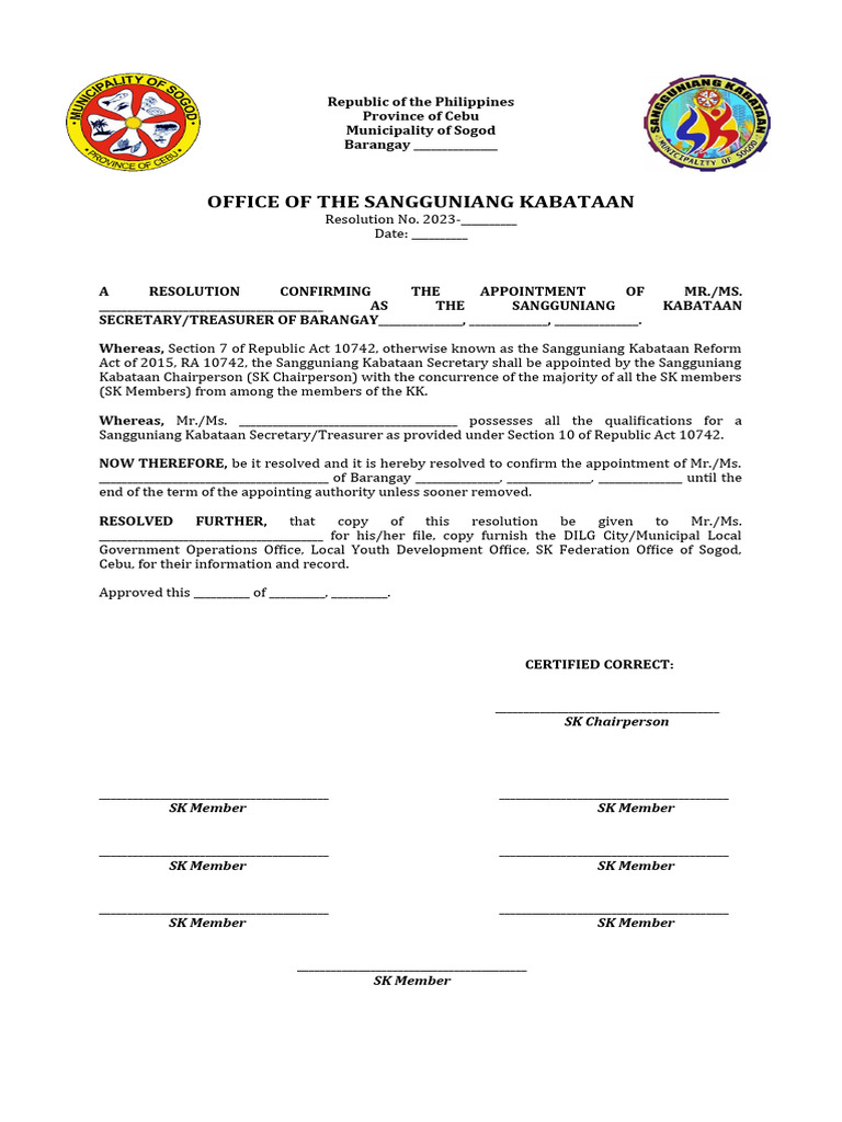 SK Resolution 2023 | PDF