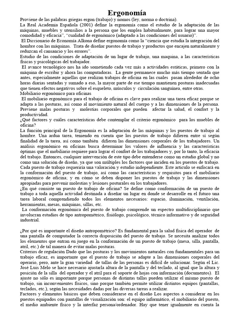 Documento de Ergonomia | PDF | Factores humanos y ergonomía | Mano
