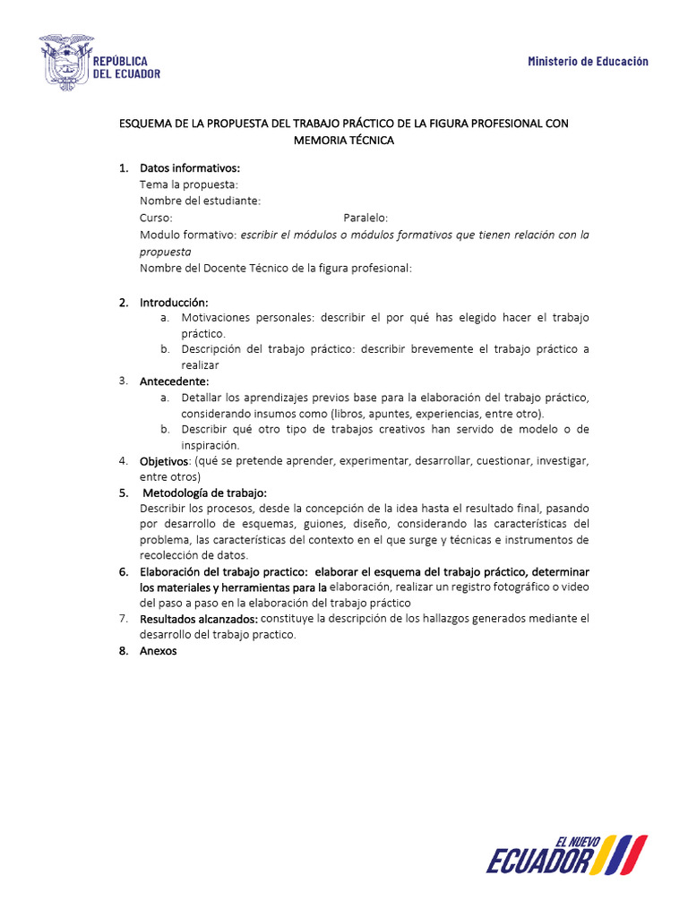 ANEXO 2 - Trabajo Práctico Con Memoria Técnica | PDF