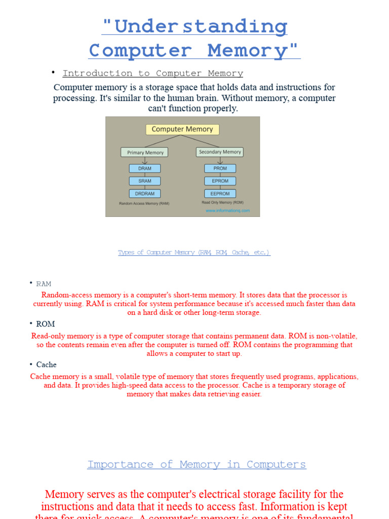 Understanding Computer Memory | PDF