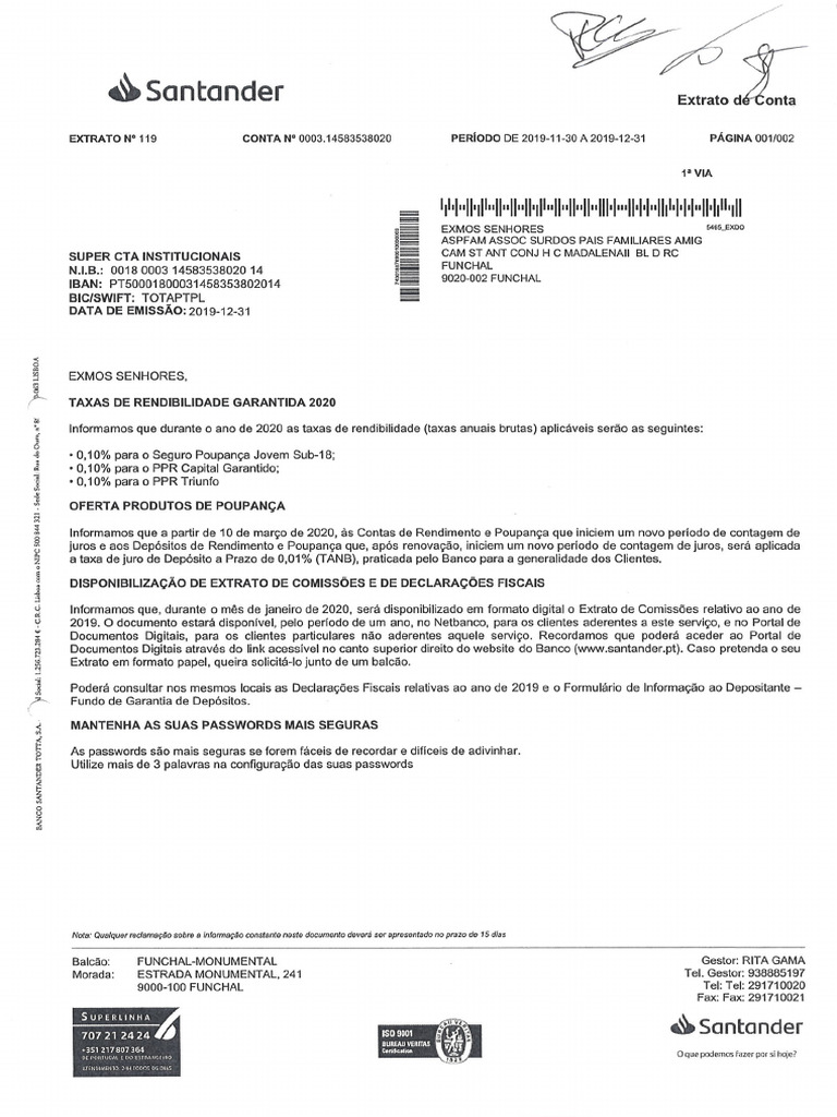11.extrato de Conta - Dez.2019 | PDF