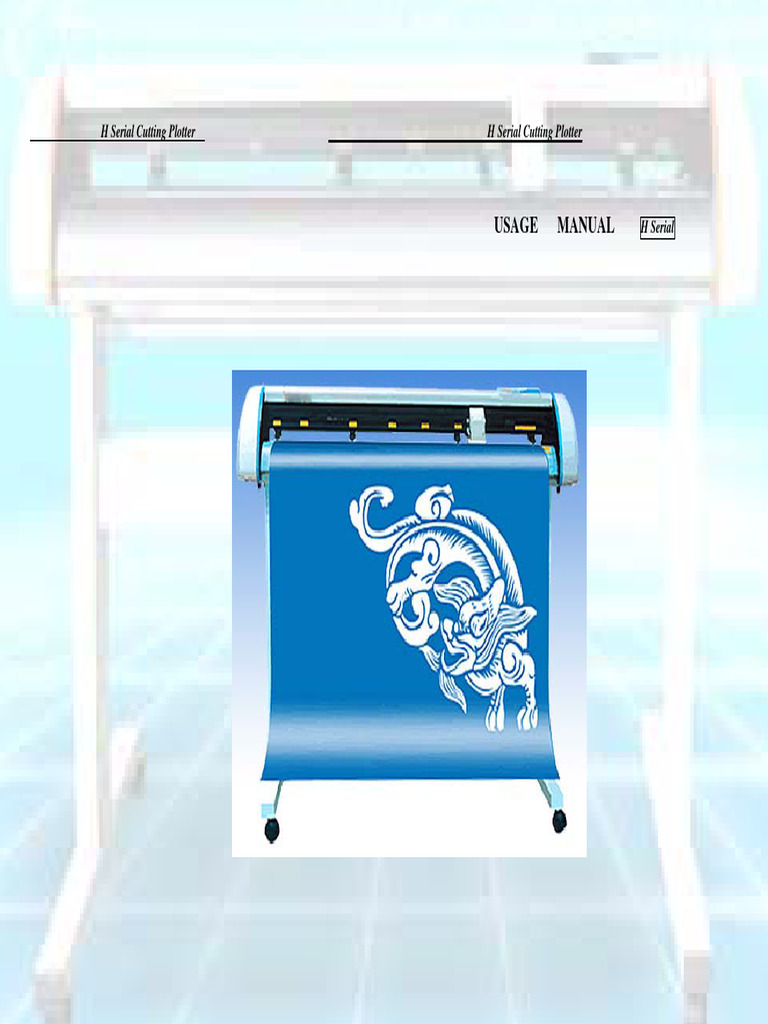 Usage Manual: H Serial Cutting Plotter | PDF | Manufactured Goods | Computing