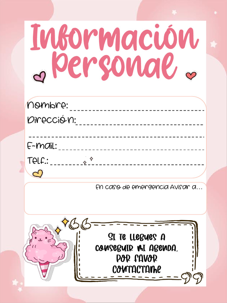 Agenda Diario De Vida Kawaii Pdf
