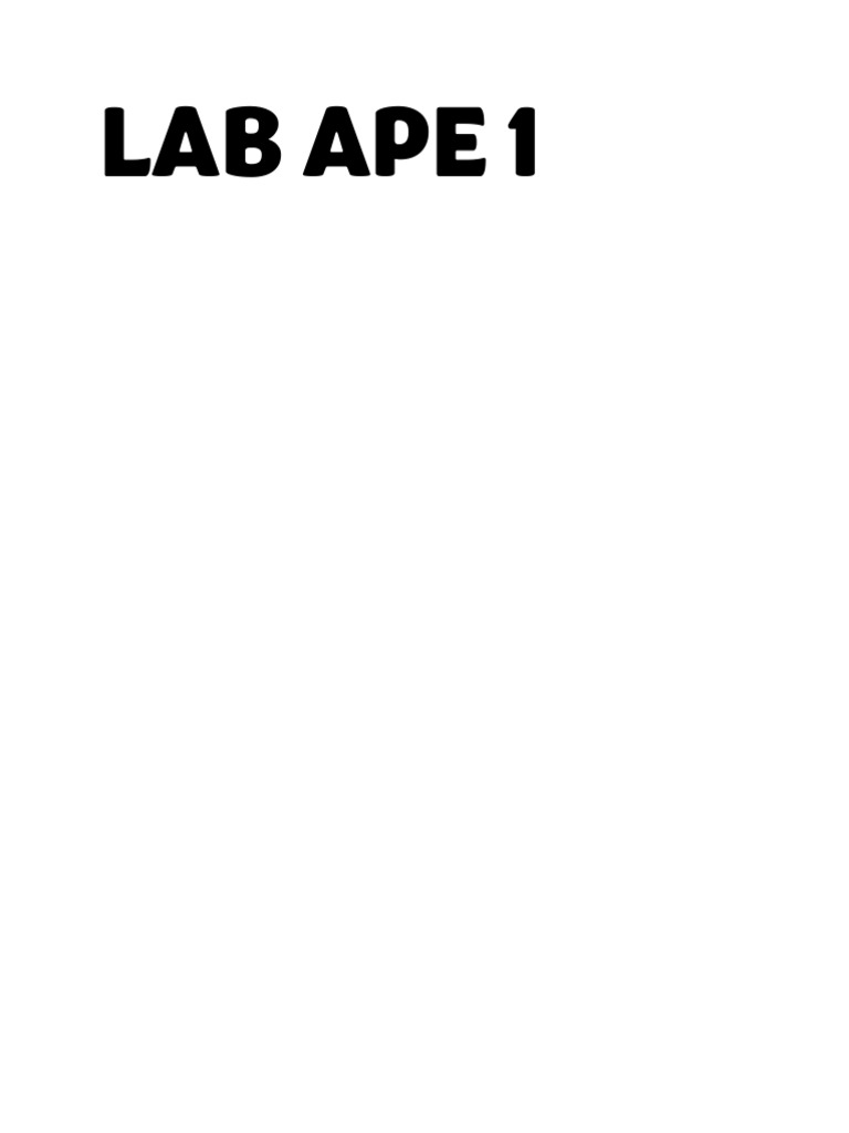 Lab Ape 1 | PDF