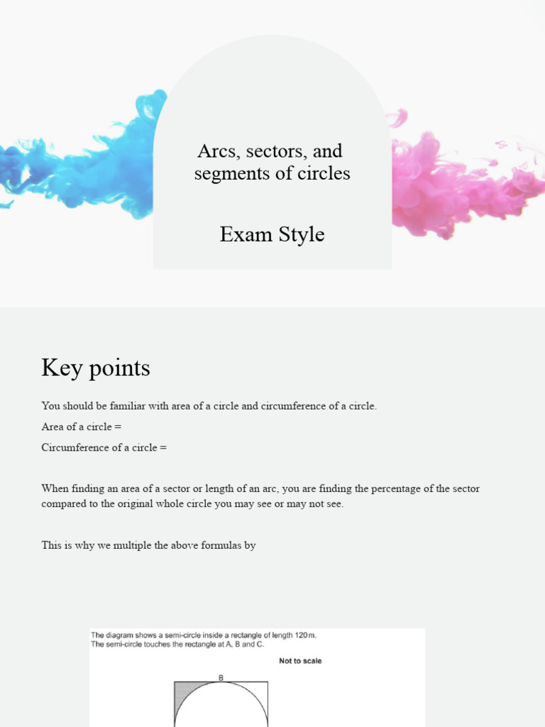 Arcs, Sectors, and Segments of Circles | PDF | Technology & Engineering