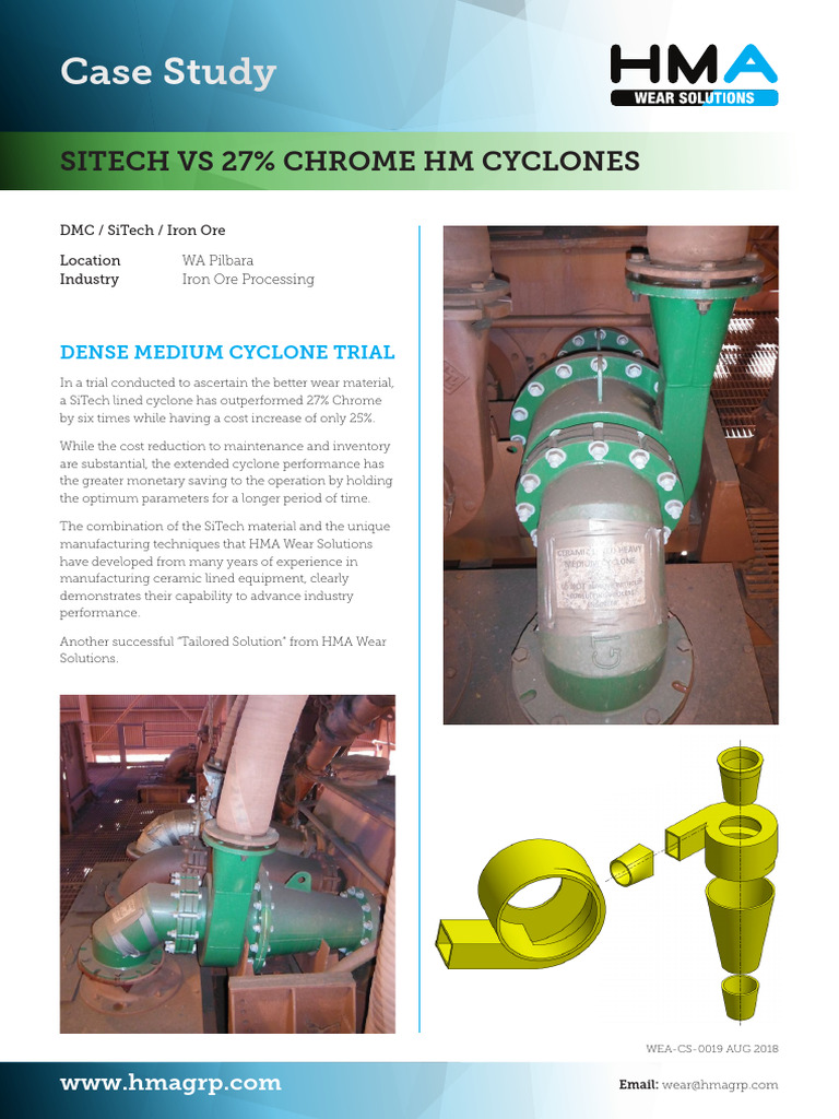 SiTech Lining Outperforms Chrome Cyclones | PDF | Technology & Engineering