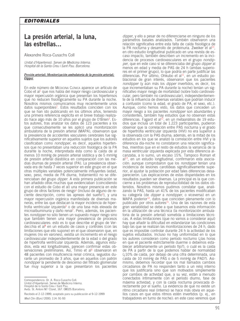 La Presión Arterial, La Luna, Las Estrellas... : Editoriales | PDF