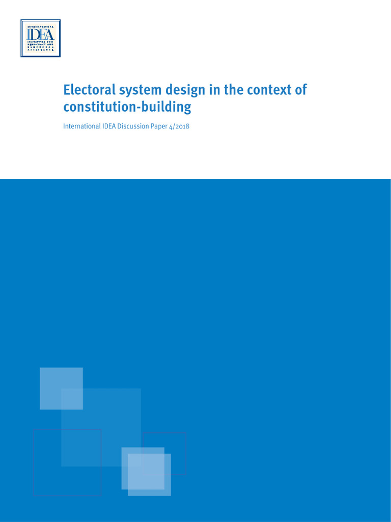 Electoral System Design in The Context of Constitution Building | PDF ...