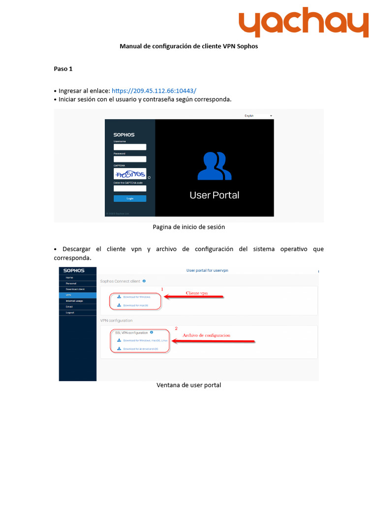 Manual de Configuración de Cliente VPN Sophos | PDF