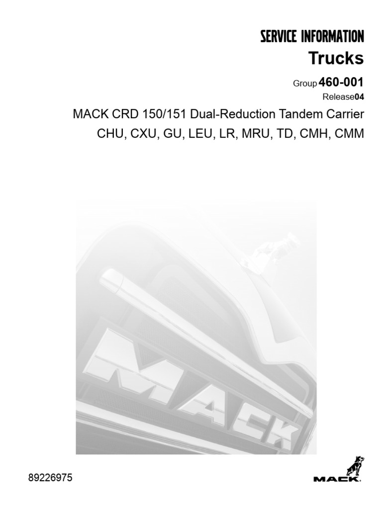 CRD150, CRD151 Dual-Reduction Tandem Carrier | PDF