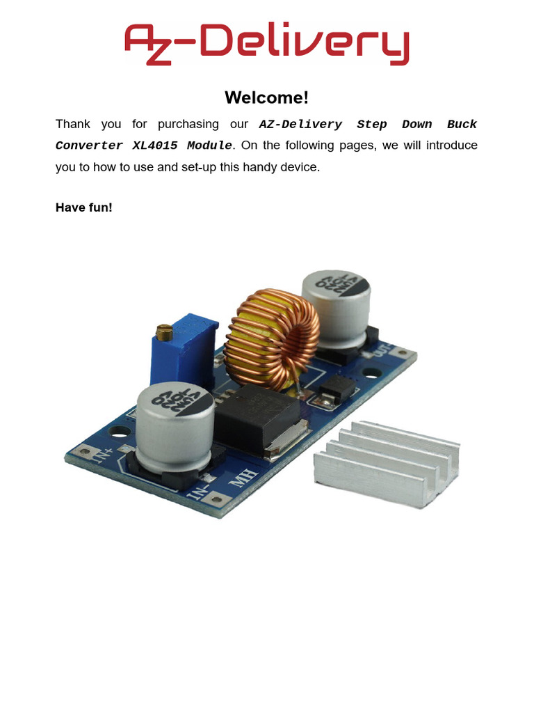 Step Down Buck Converter Xl4015 Module 5a 32v En Download Free Pdf