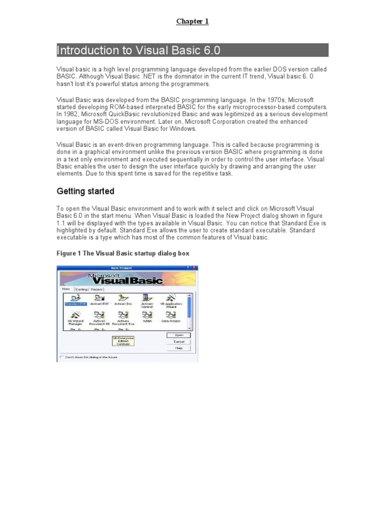 Introduction To Visual Basic 6 - 1-To-10Chapter | PDF | Array Data ...