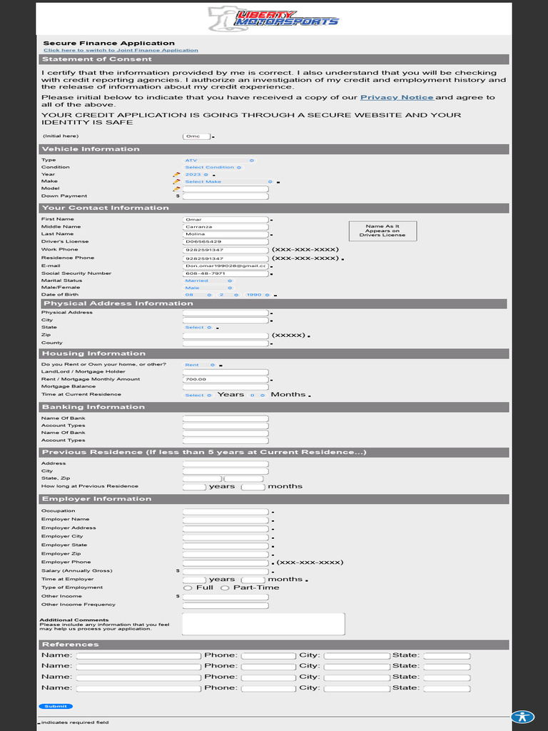 Secure Finance Application - Individual | PDF | Mortgage Loan | Credit