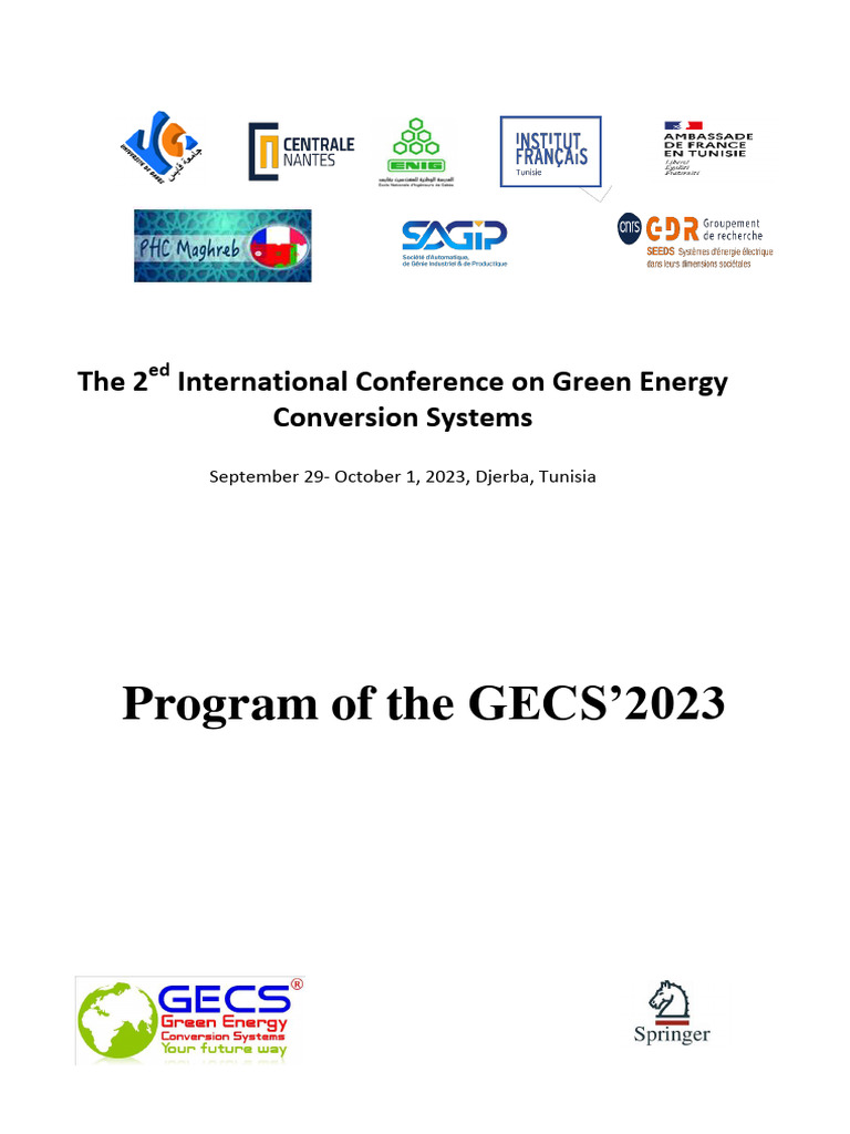 Program GECS 2023 - Final | PDF | Sustainable Energy