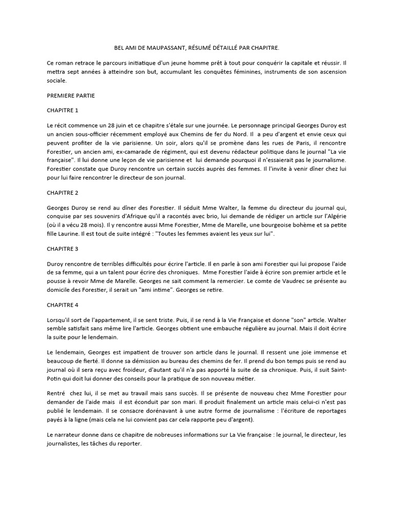 Bel Ami de Maupassant | PDF