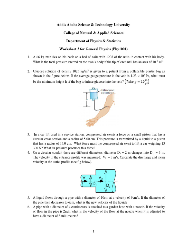 Worksheet - Chap3 - Fluid Mechanics | PDF | Buoyancy | Density