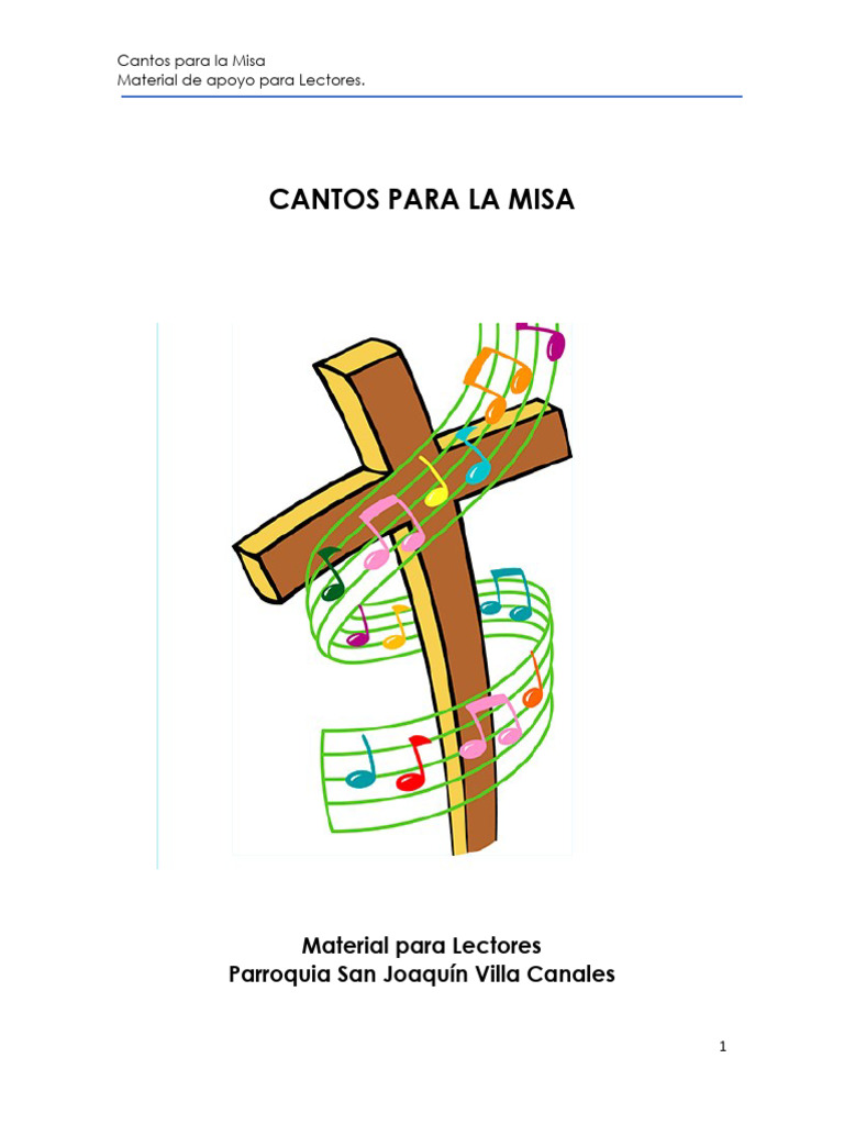 Cantos para La Misa | PDF | Misa (liturgia) | eucaristía