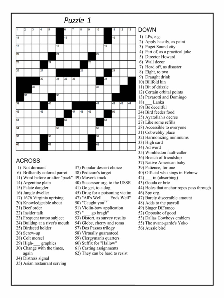 25 Crossword Puzzles | PDF