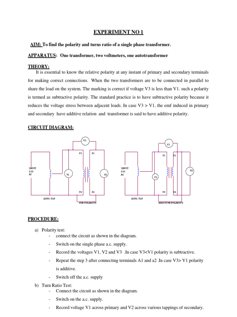 Pages From Transformer Course Lab - 1 | PDF | Transformer | Alternating Current