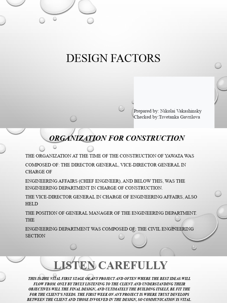 Design Factors | PDF | Design | Architect
