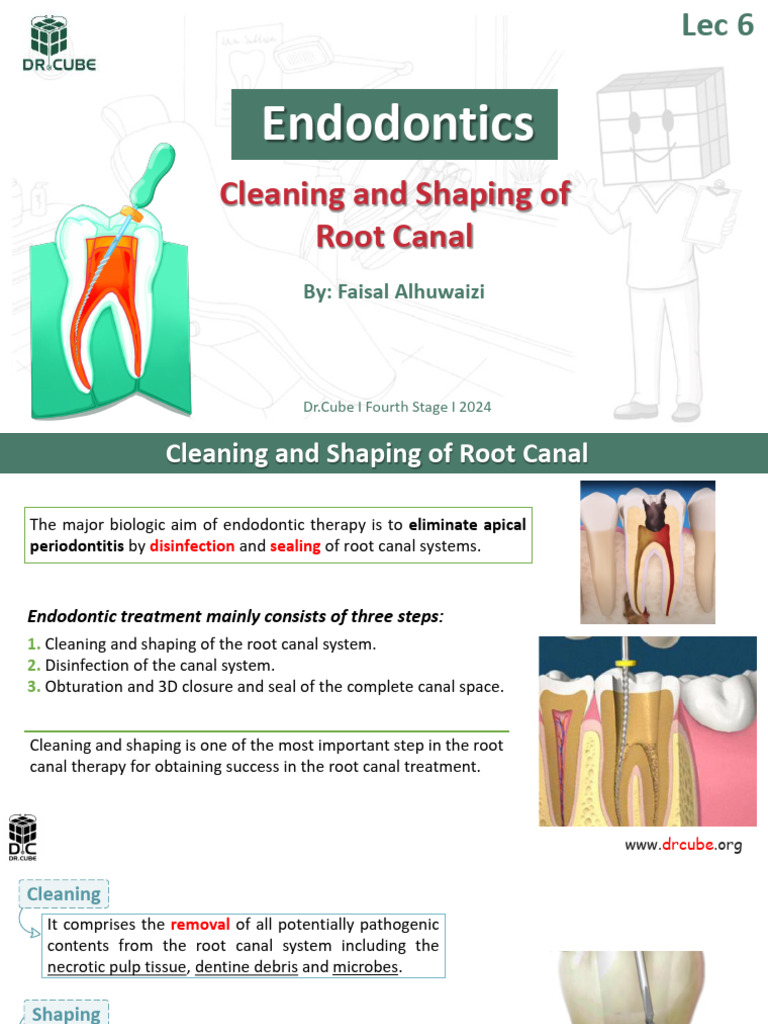 Endo4 Lec..6 Cleaning and Shaping of Root Canal | PDF | Dentistry Branches | Dentistry