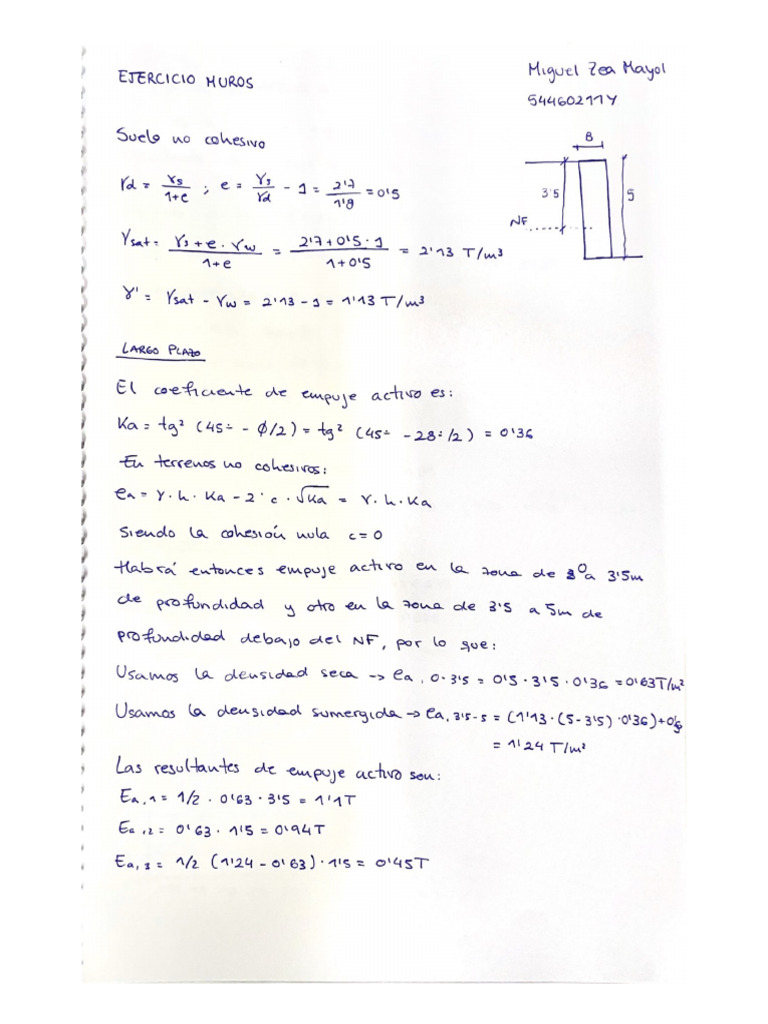 Ejercicio Muros Miguel Zea | PDF