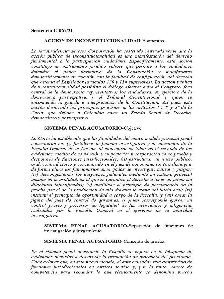 C-067-21 Términos de Preclusión | Descargar gratis PDF | Procedimiento ...