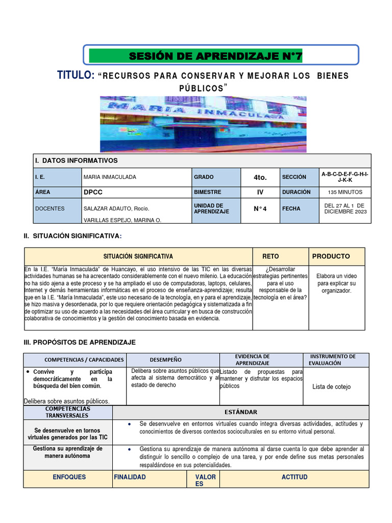 SESIÓN 7 DPCC - 4TO IV Bim 25 de Noviembre Del 2023 | PDF | Impuestos | Arancel
