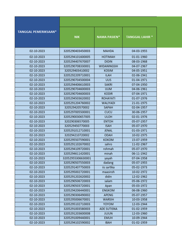 Form Offline Puskesmas Okt | PDF